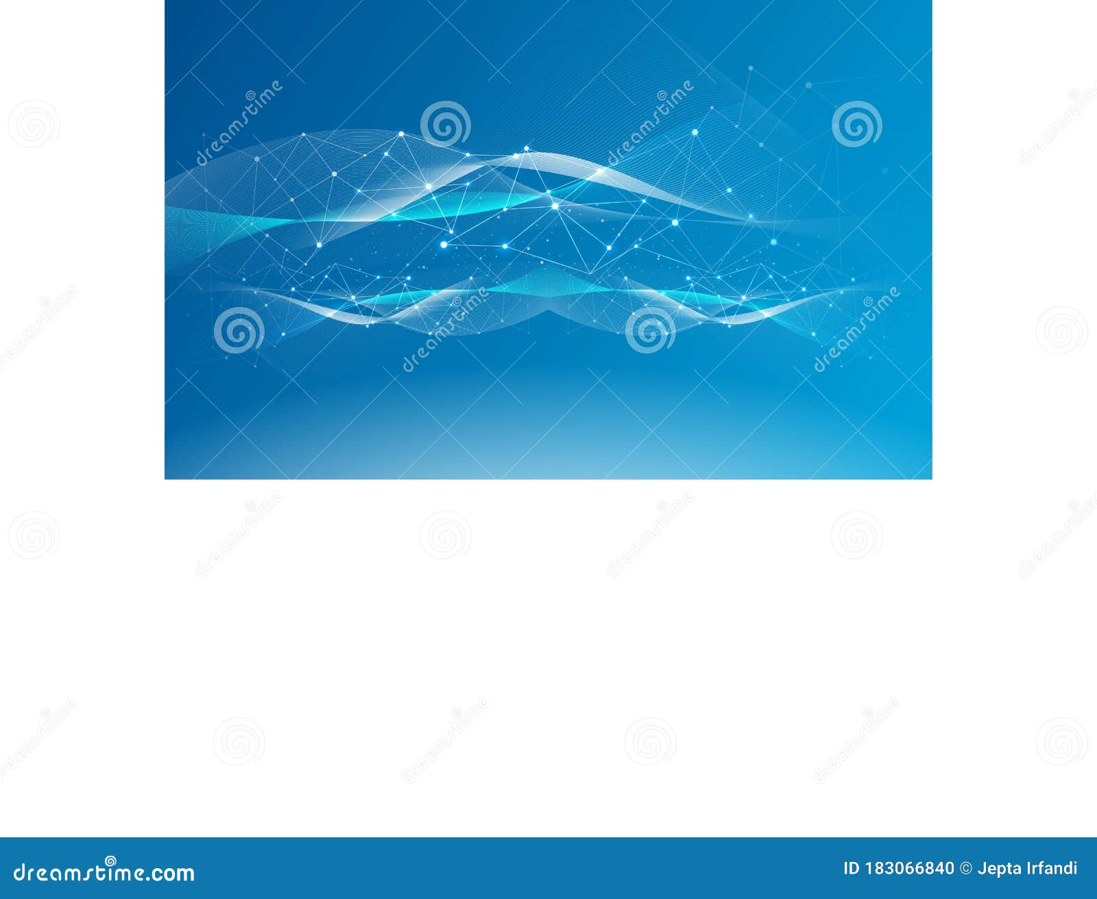 Science and Wave Concept in Gradient Blue Background. Vector ...