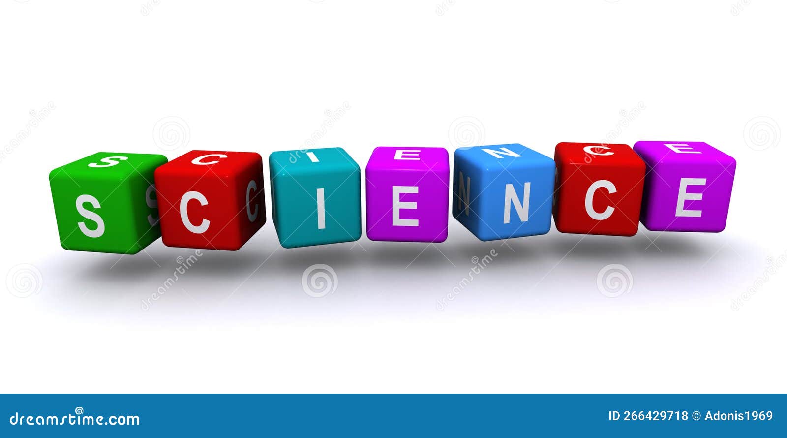 Science Word Block on White Stock Illustration - Illustration of ...