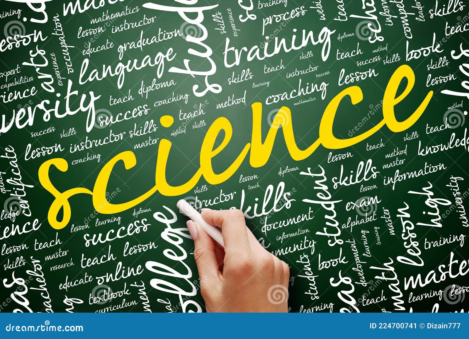 SCIENCE Word Cloud Collage, Education Concept Background Stock Image ...