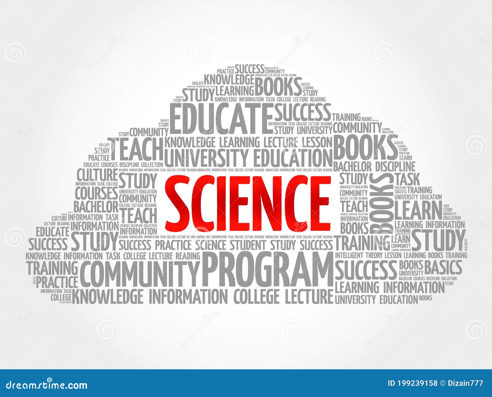 SCIENCE word cloud collage stock illustration. Illustration of cell ...