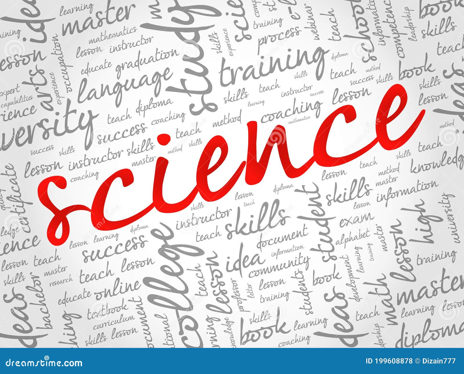 SCIENCE word cloud collage stock illustration. Illustration of oncology ...