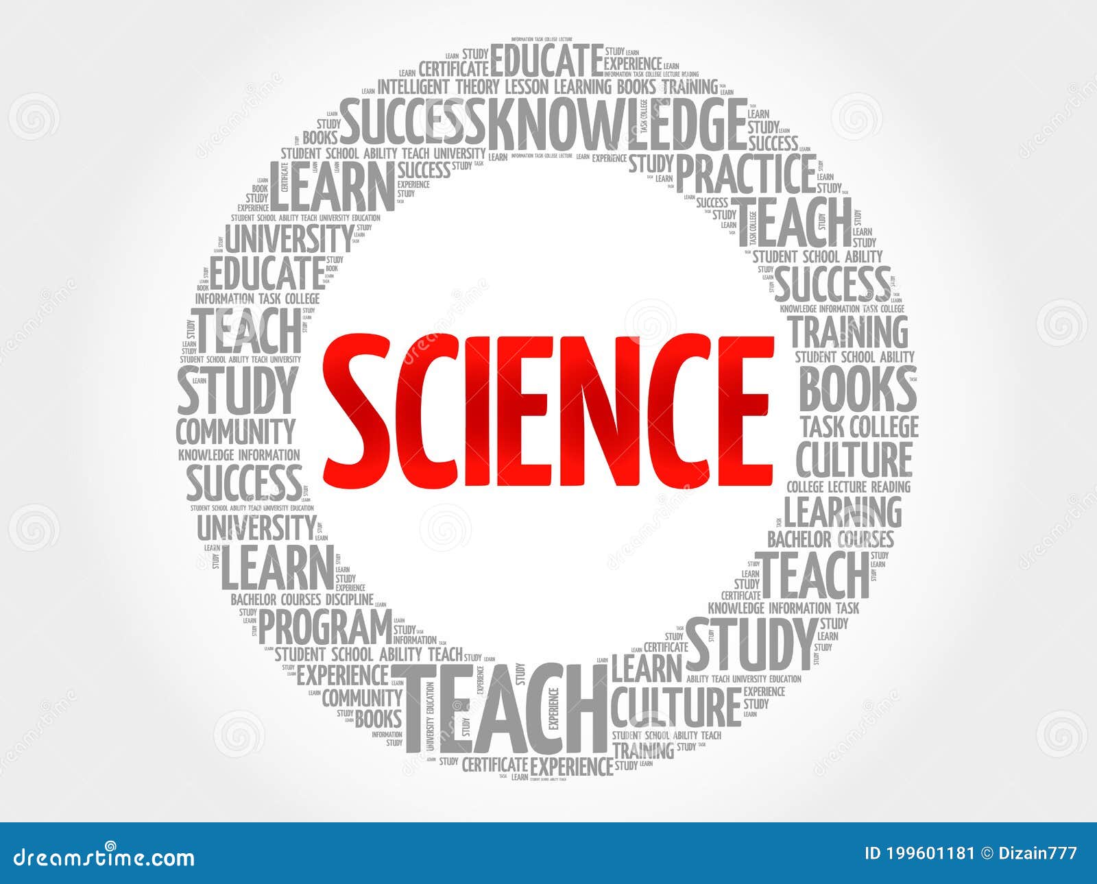 SCIENCE word cloud stock illustration. Illustration of collage - 199601181