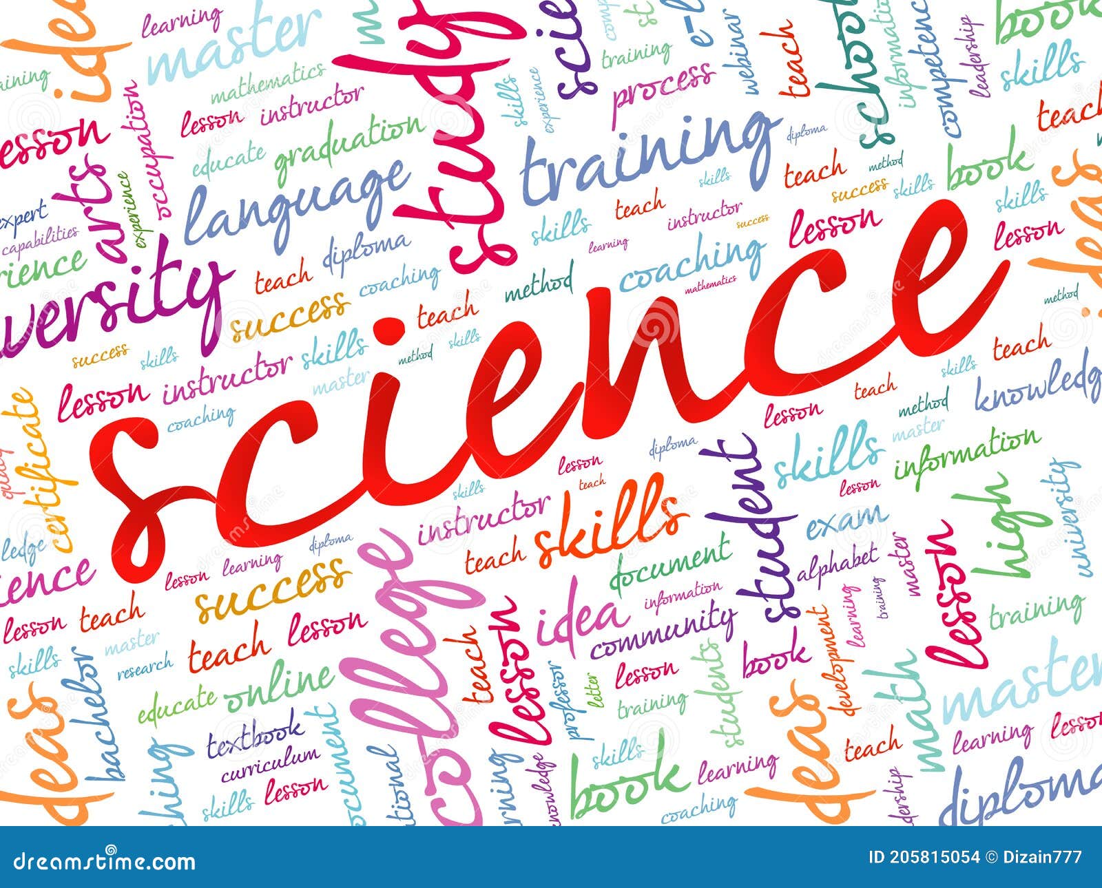 SCIENCE word cloud stock illustration. Illustration of background ...