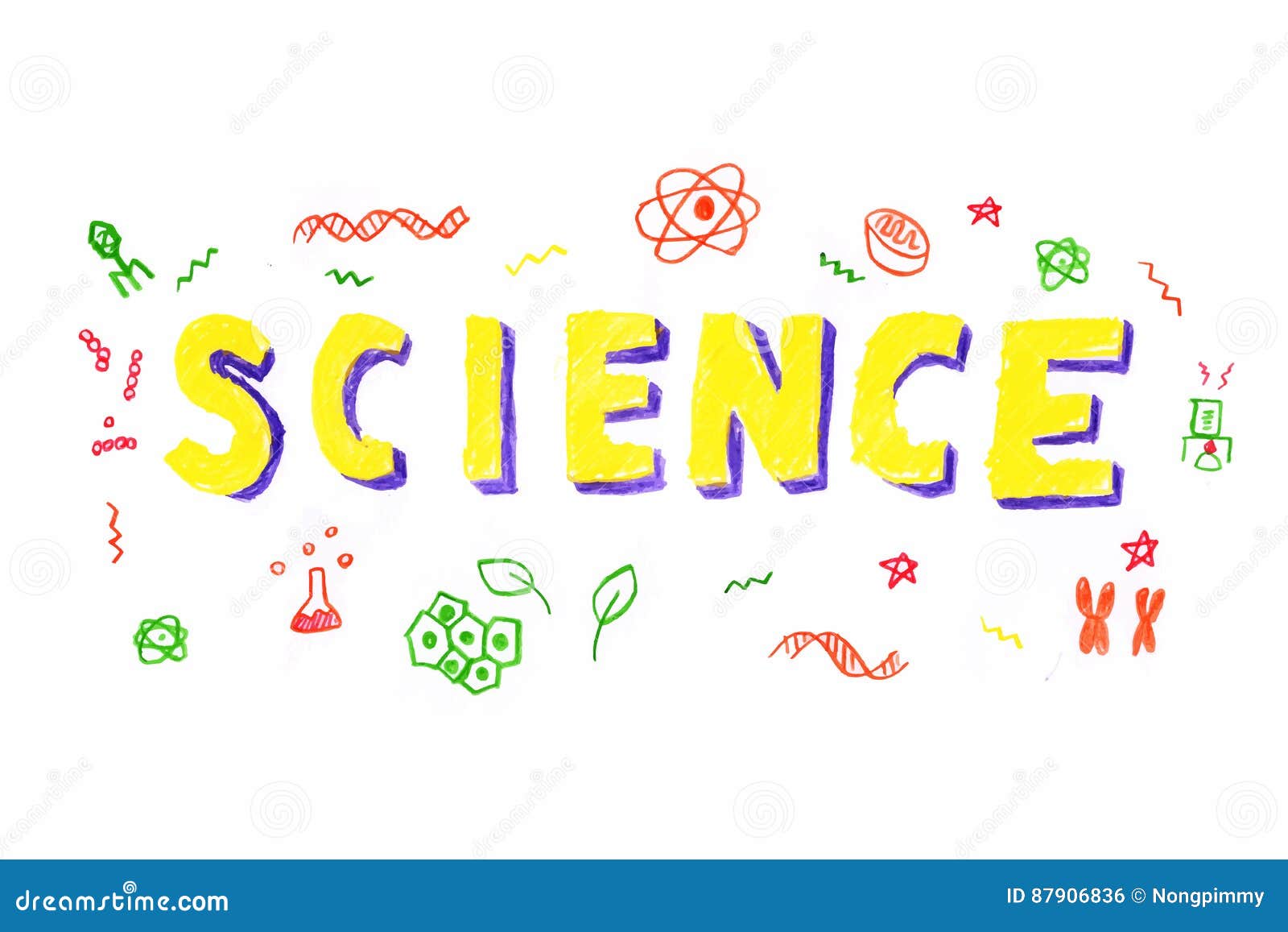 Science word illustration stock vector. Illustration of idea - 87906836