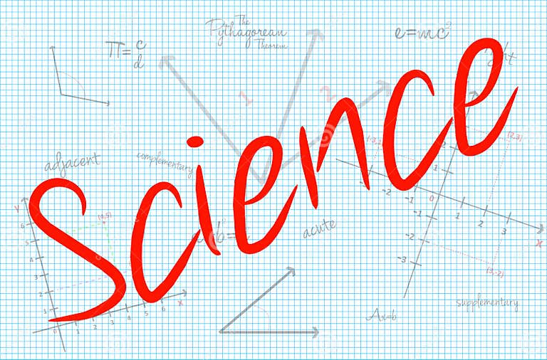 Science Word with Mathematics Background Stock Vector - Illustration of ...