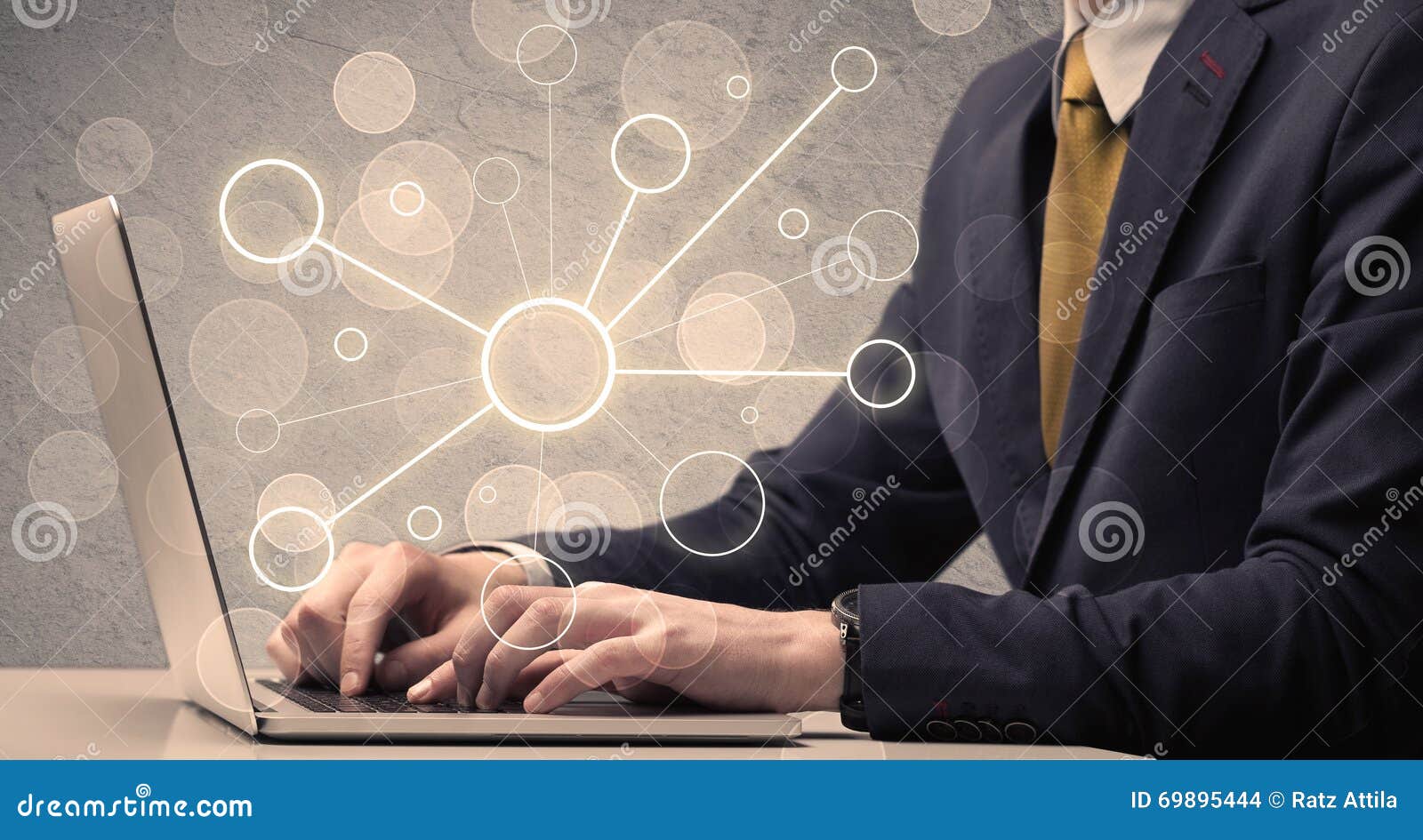 Science Worker Typing on Laptop Computer Stock Photo - Image of elegant ...