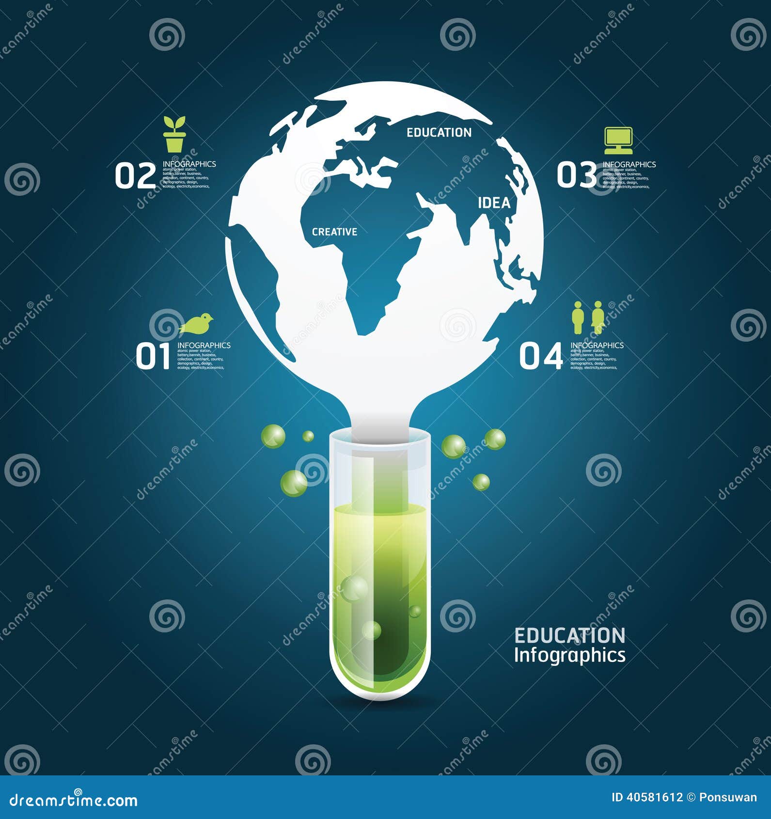 Science World Concept Design Template. Stock Vector - Illustration of ...