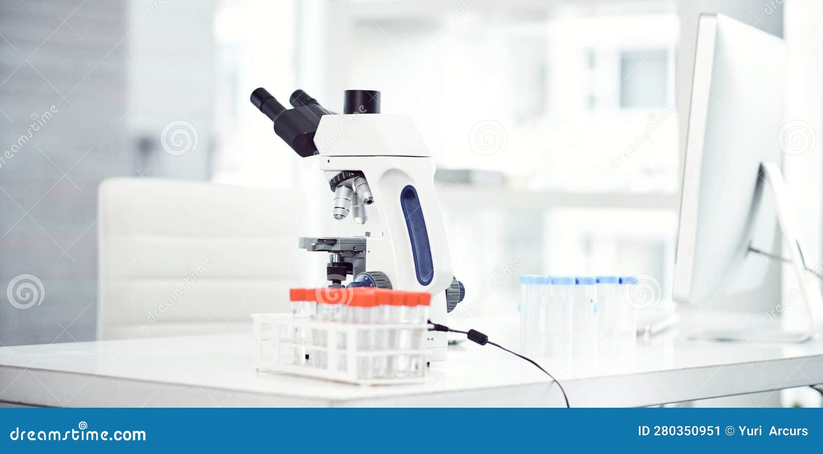 Science is Worth Exploring. a Desk with Scientific Equipment on it ...