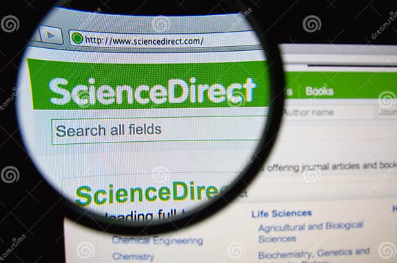 ScienceDirect foto editorial. Imagen de pantalla, imagen - 38873826