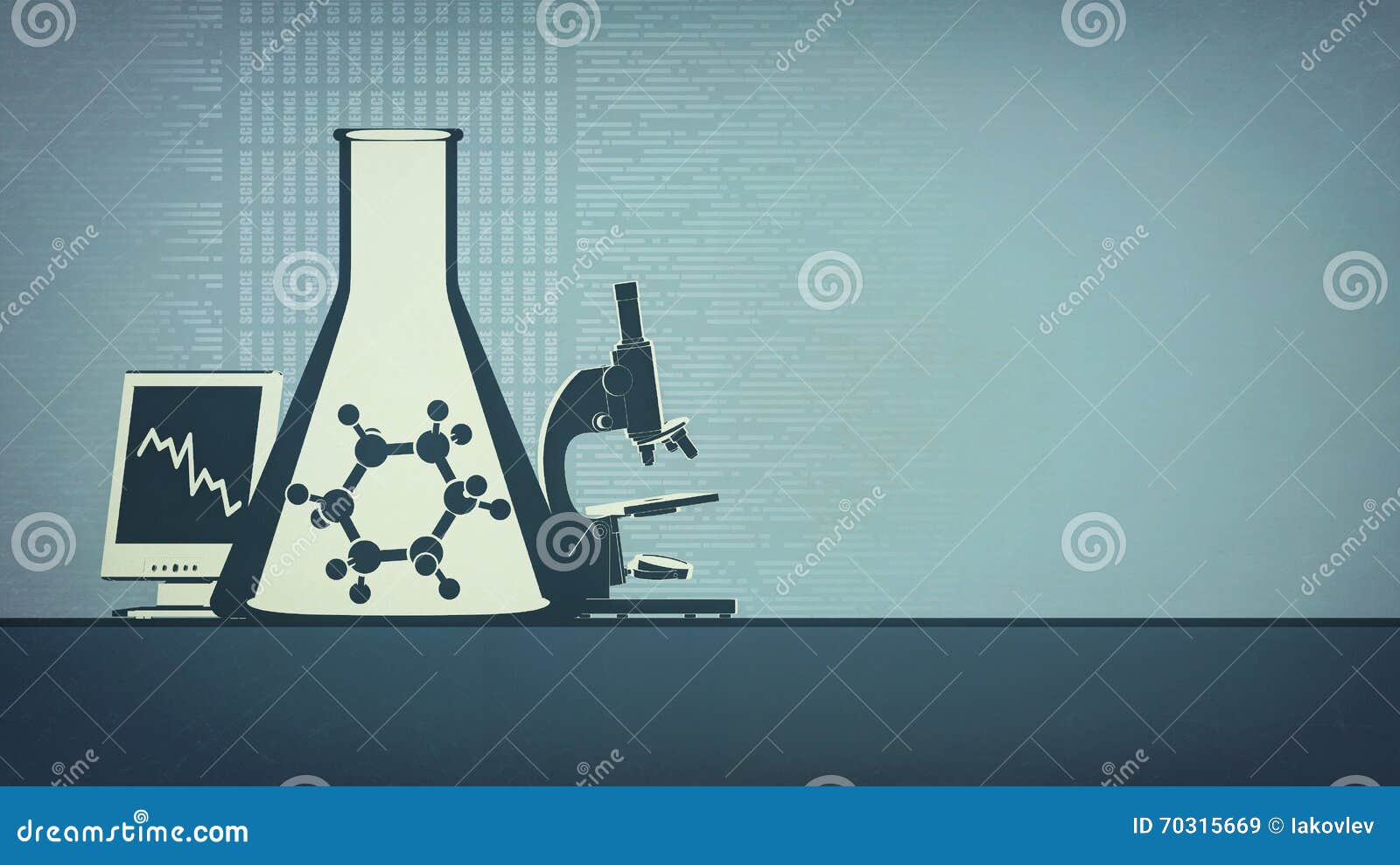 Science Abstract Background. Stock Illustration - Illustration of flask ...
