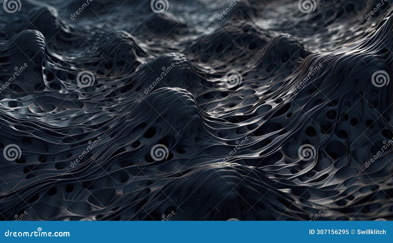 Scientific Abstraction with Futuristic Textured Tissue Waves. Tech ...