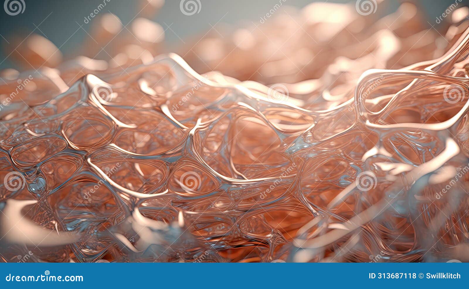 Scientific Abstraction with Futuristic Textured Tissue Waves. Tech ...