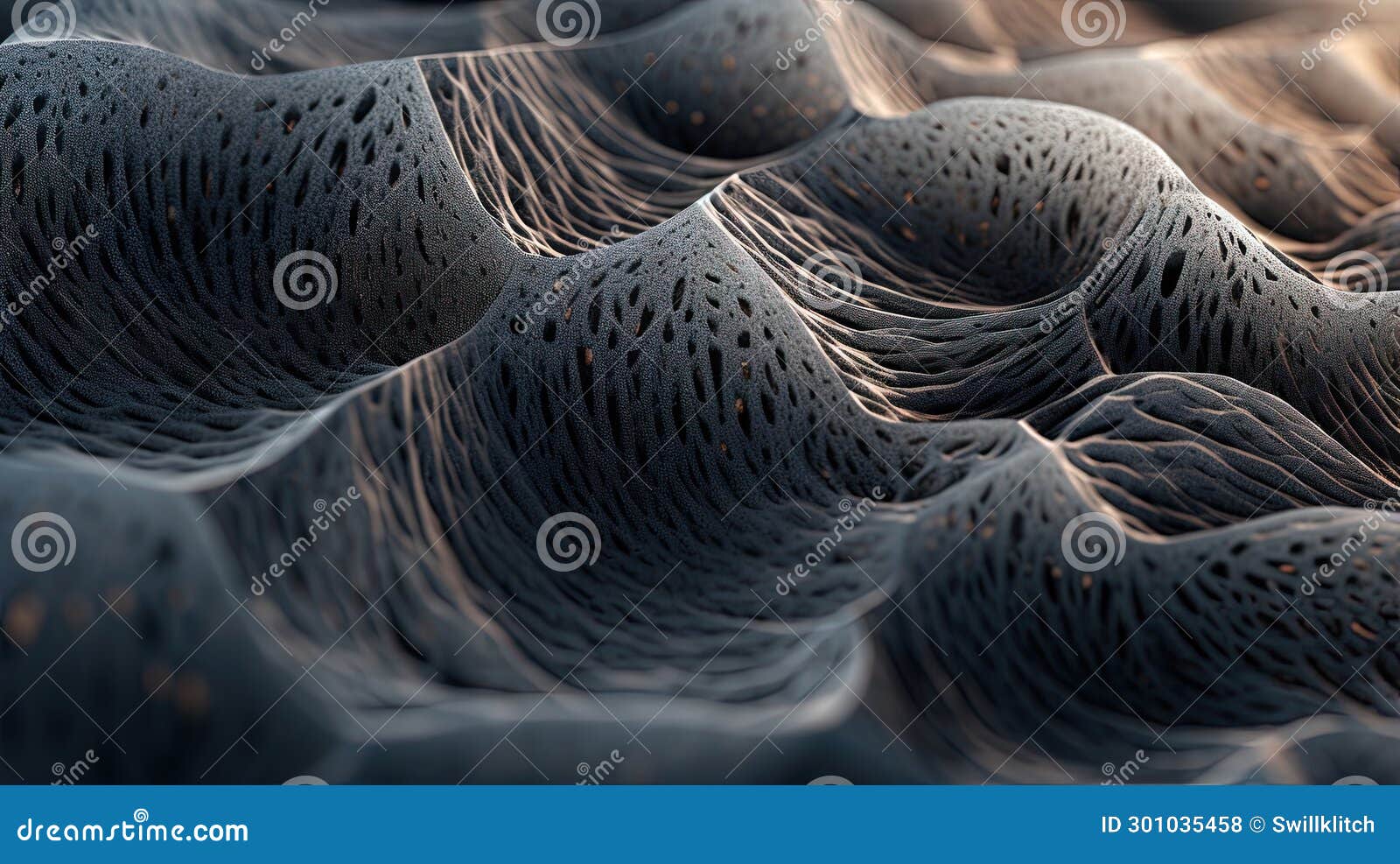 Scientific Abstraction with Futuristic Textured Tissue Waves. Tech ...