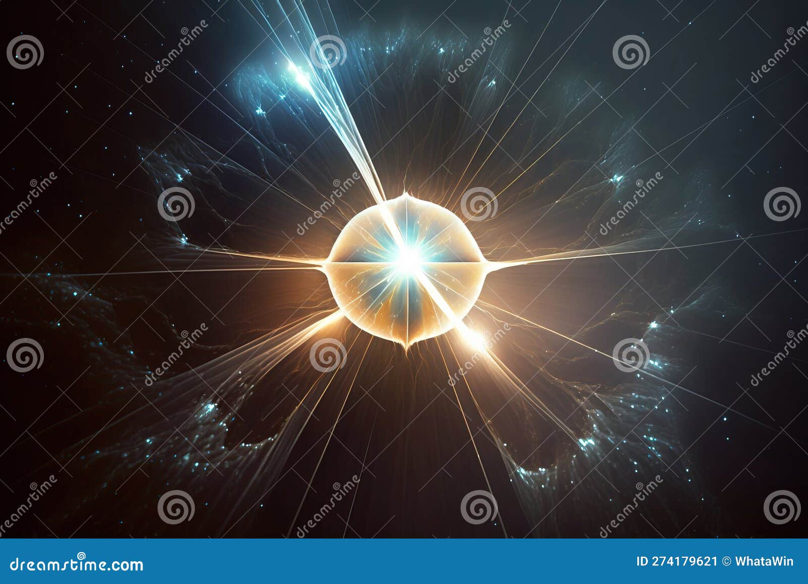 Scientific Astronomical Background, Bright Quasar in Deep Space ...