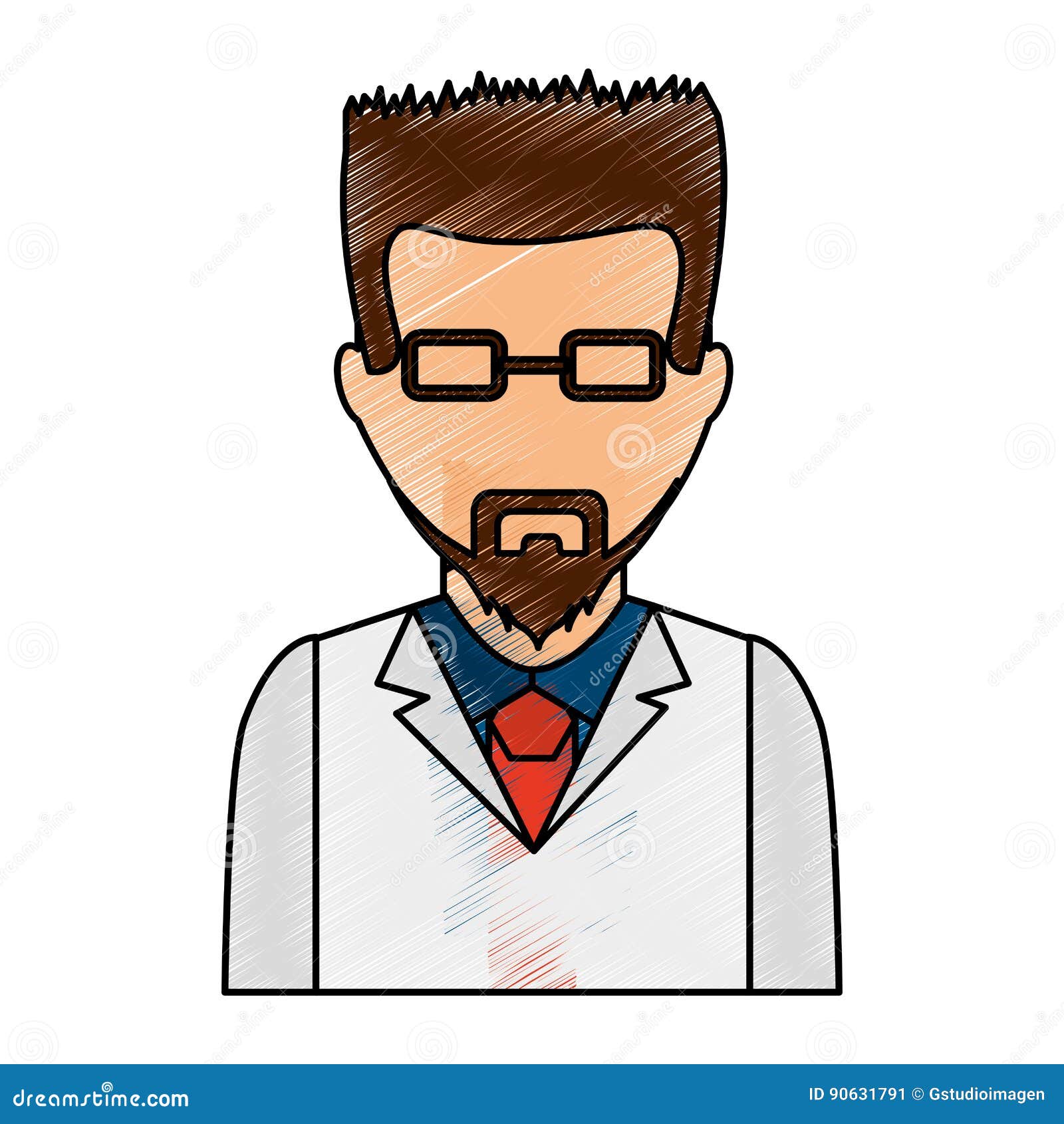 Scientific Avatar Character Icon Stock Vector - Illustration of ...