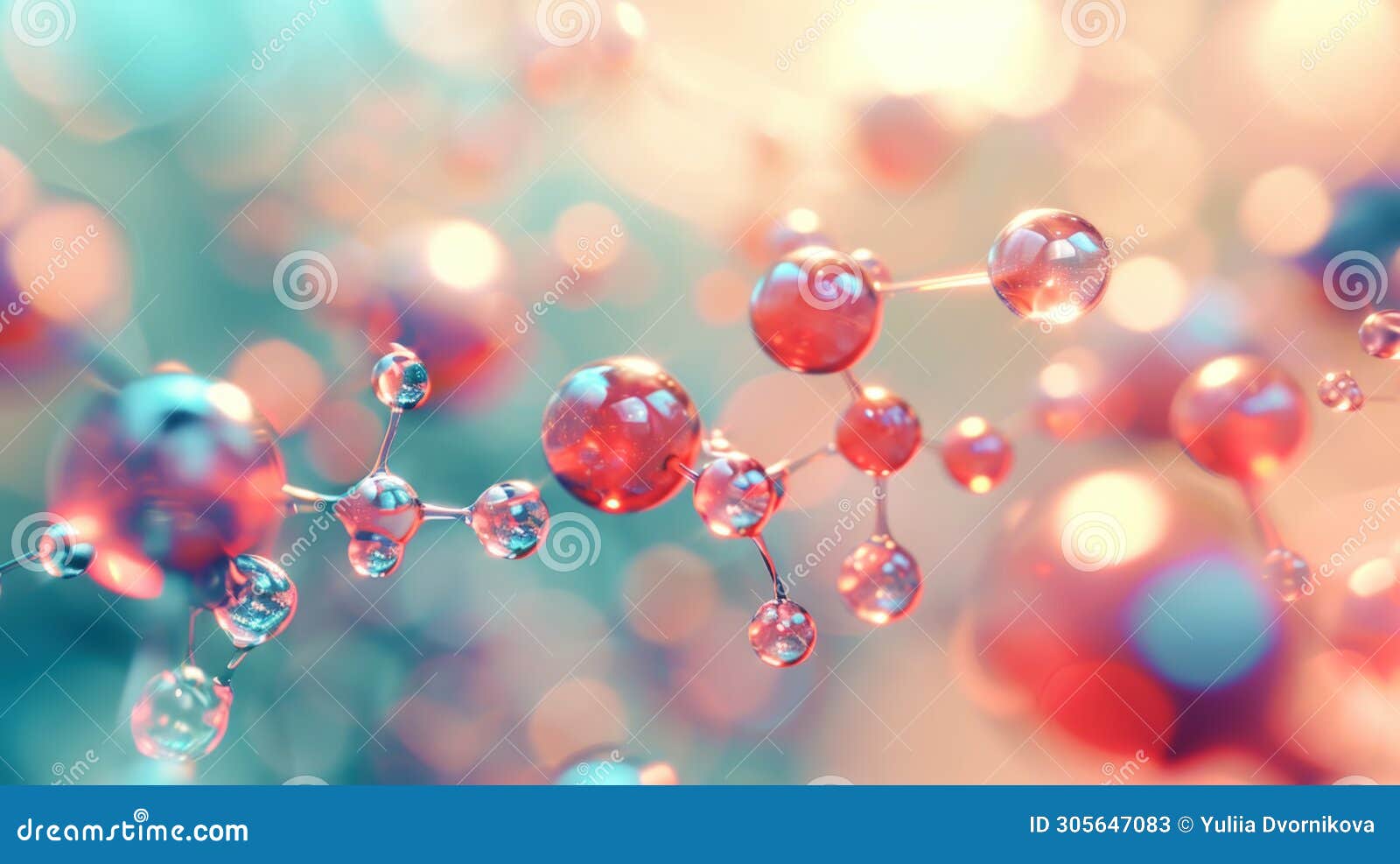 Scientific Backdrop. Molecular Structure at Atomic Level. Pastel ...