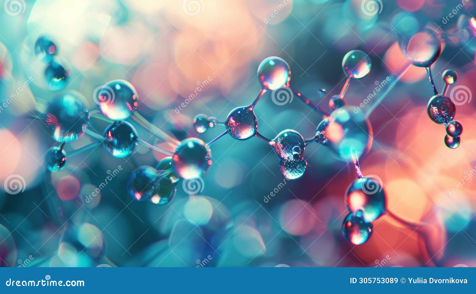 Scientific Backdrop. Molecular Structure at Atomic Level. Pastel ...