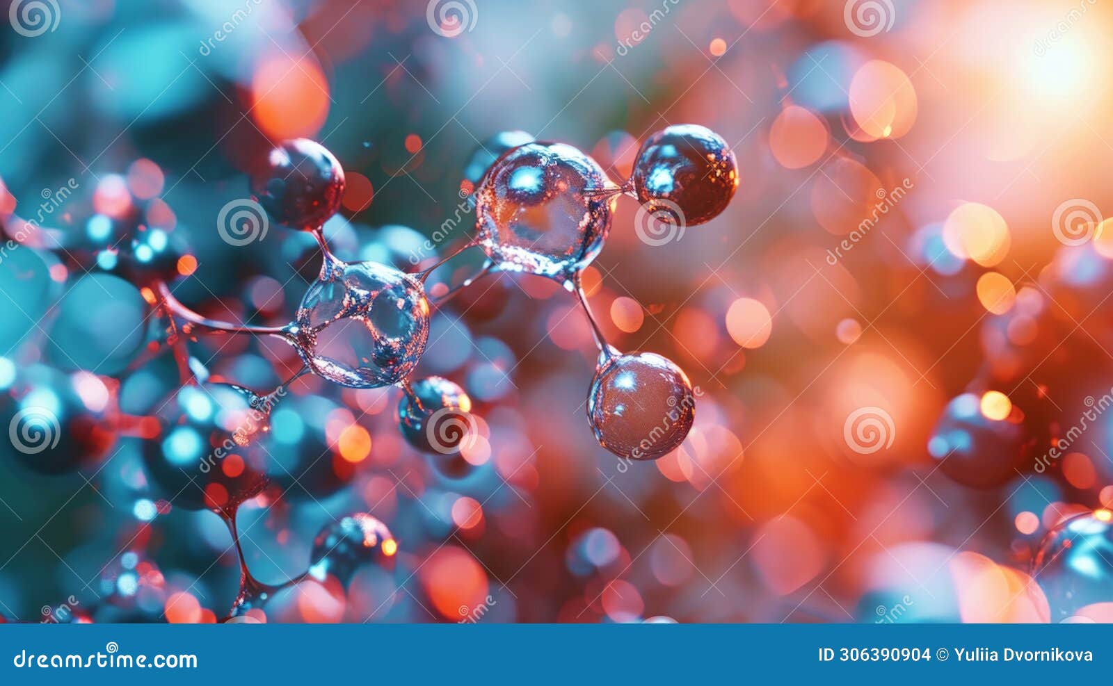 Scientific Backdrop. Molecular Structure at Atomic Level. Pastel ...