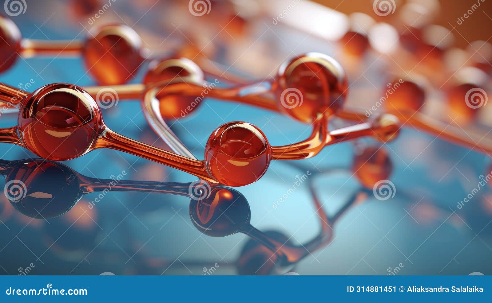 Scientific Background with Detailed Molecular Model Display for ...