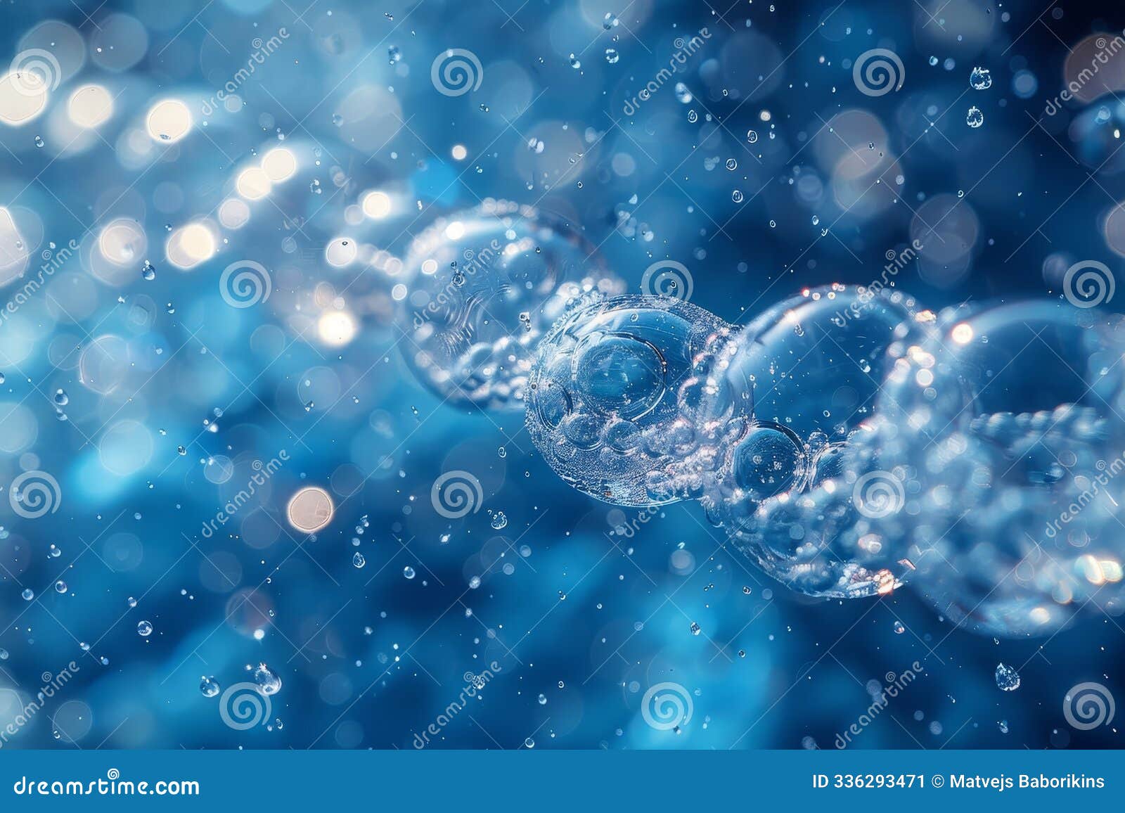 Scientific Background Featuring Hydrogen Molecules in Liquid Form with ...