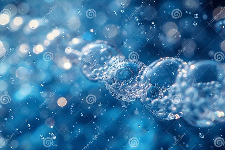 Scientific Background Featuring Hydrogen Molecules in Liquid Form with ...