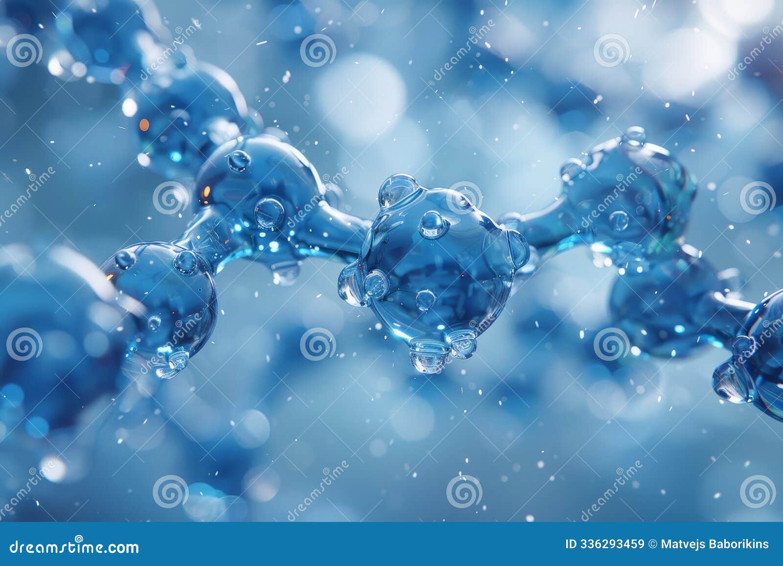 Scientific Background Featuring Hydrogen Molecules in Liquid Form with ...