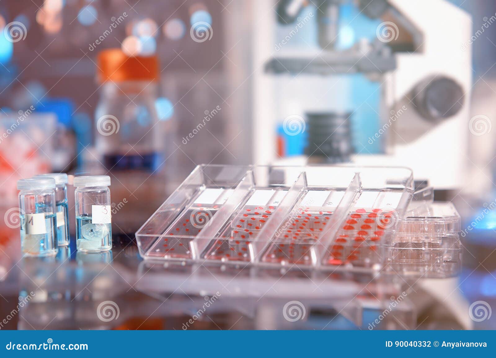Scientific Background with Modern Histopathology Tools Stock Photo ...