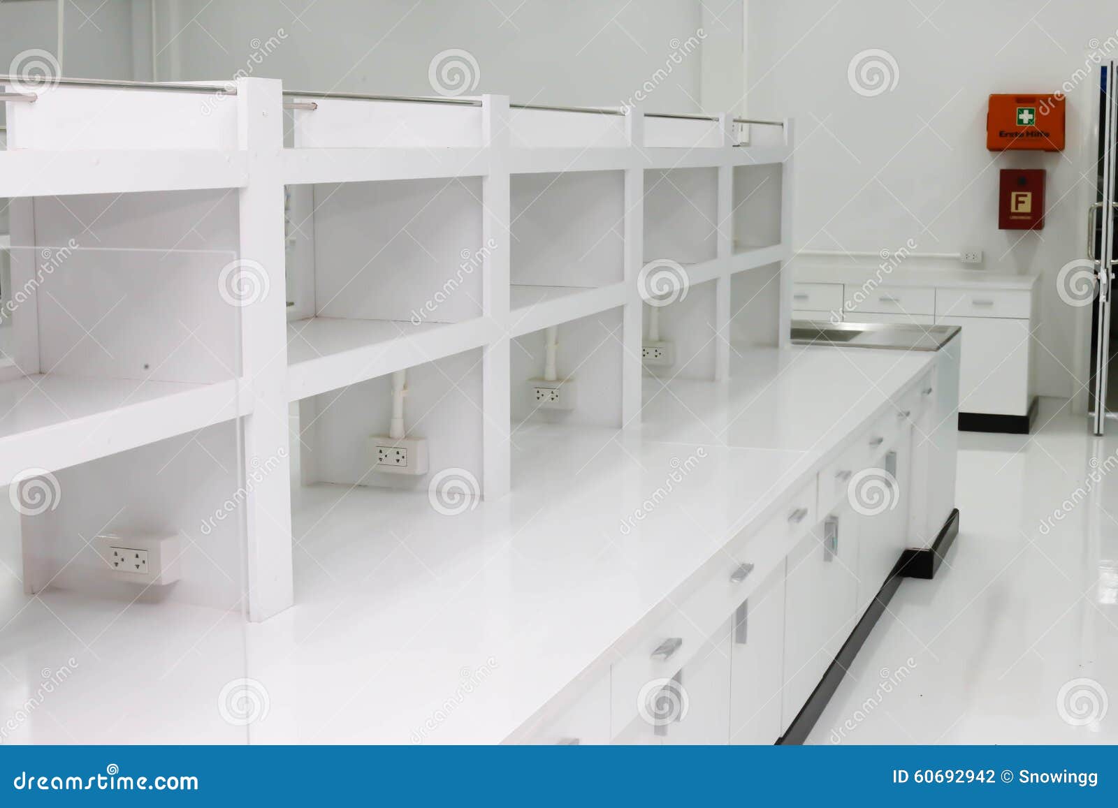 Scientific Background: Modern Laboratory Interior Out of Focus, Stock ...