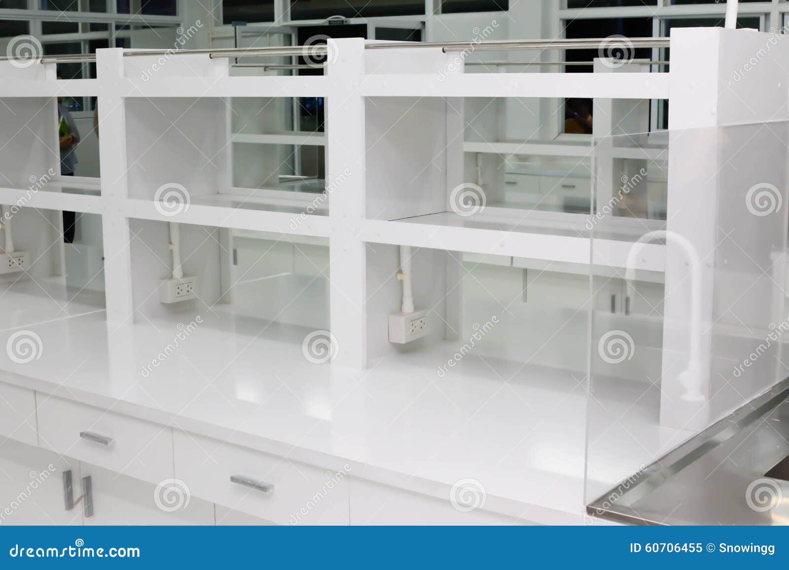 Scientific Background: Modern Laboratory Interior Out of Focus, Stock ...