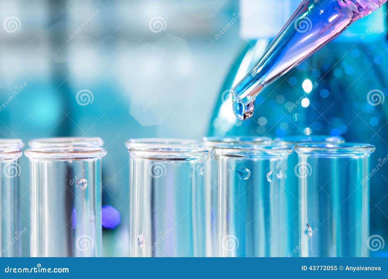 Scientific Background with Pipette and Tubes Stock Image - Image of ...