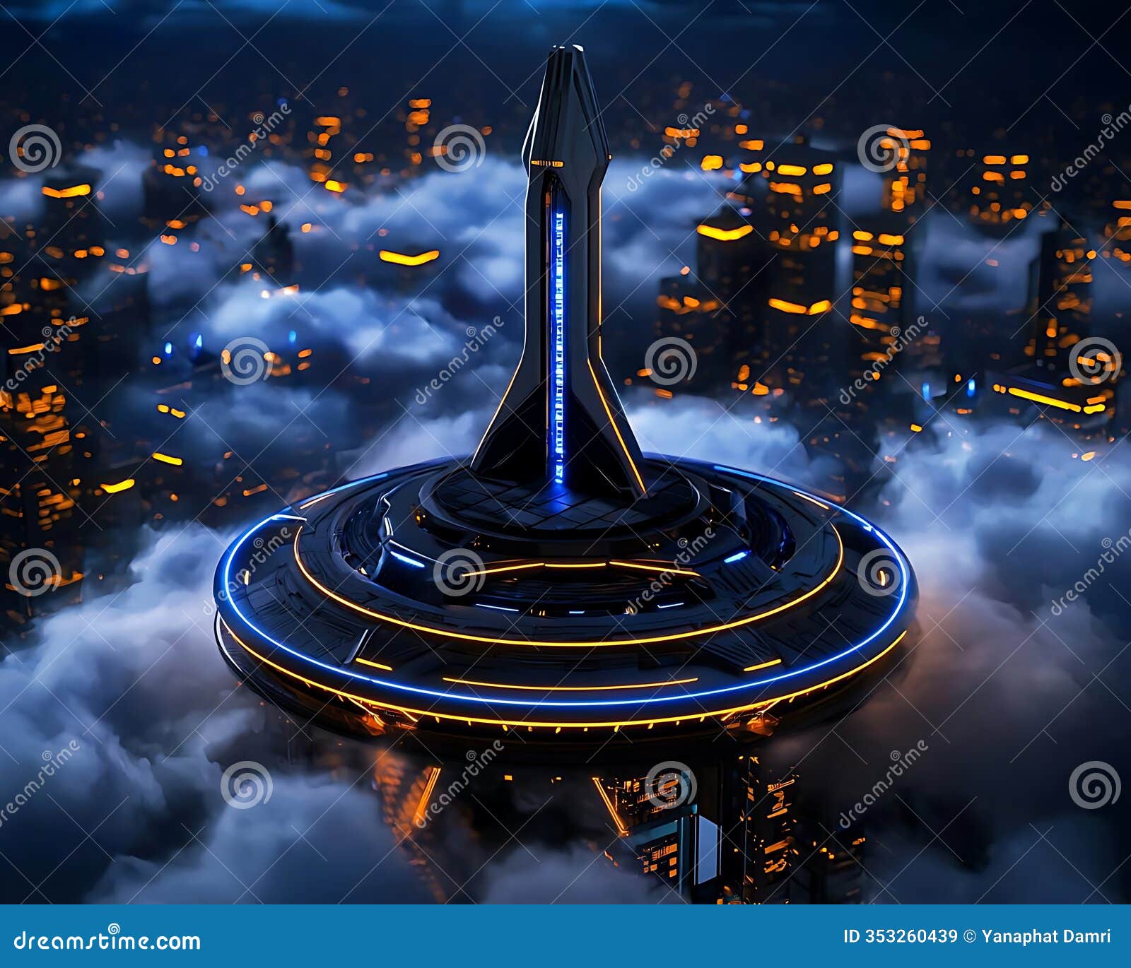 Scientific Breakthroughs Space Exploration. Futuristic Digital Design ...