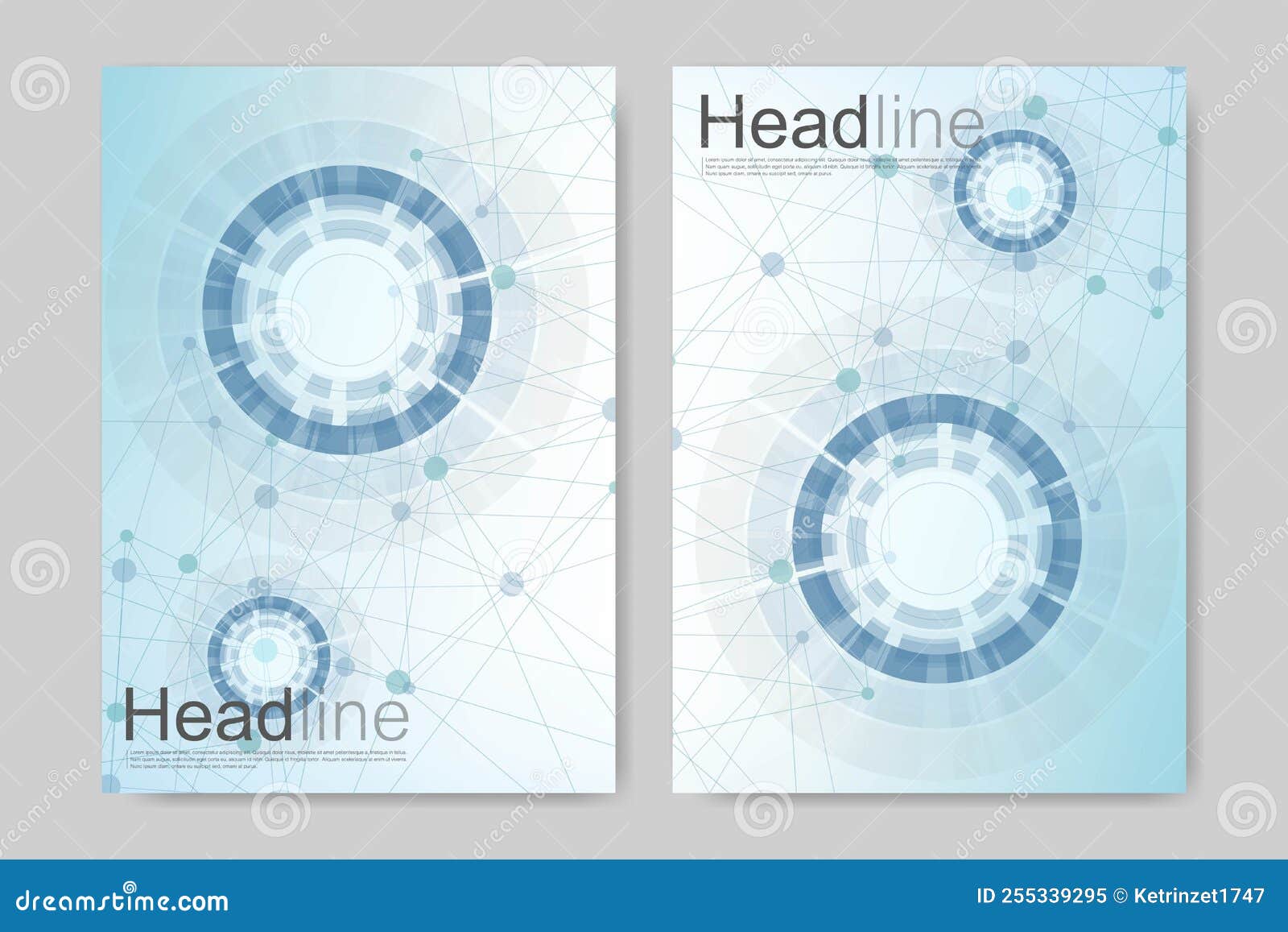 Scientific Brochure Design Template. Vector Flyer Layout, Molecular ...