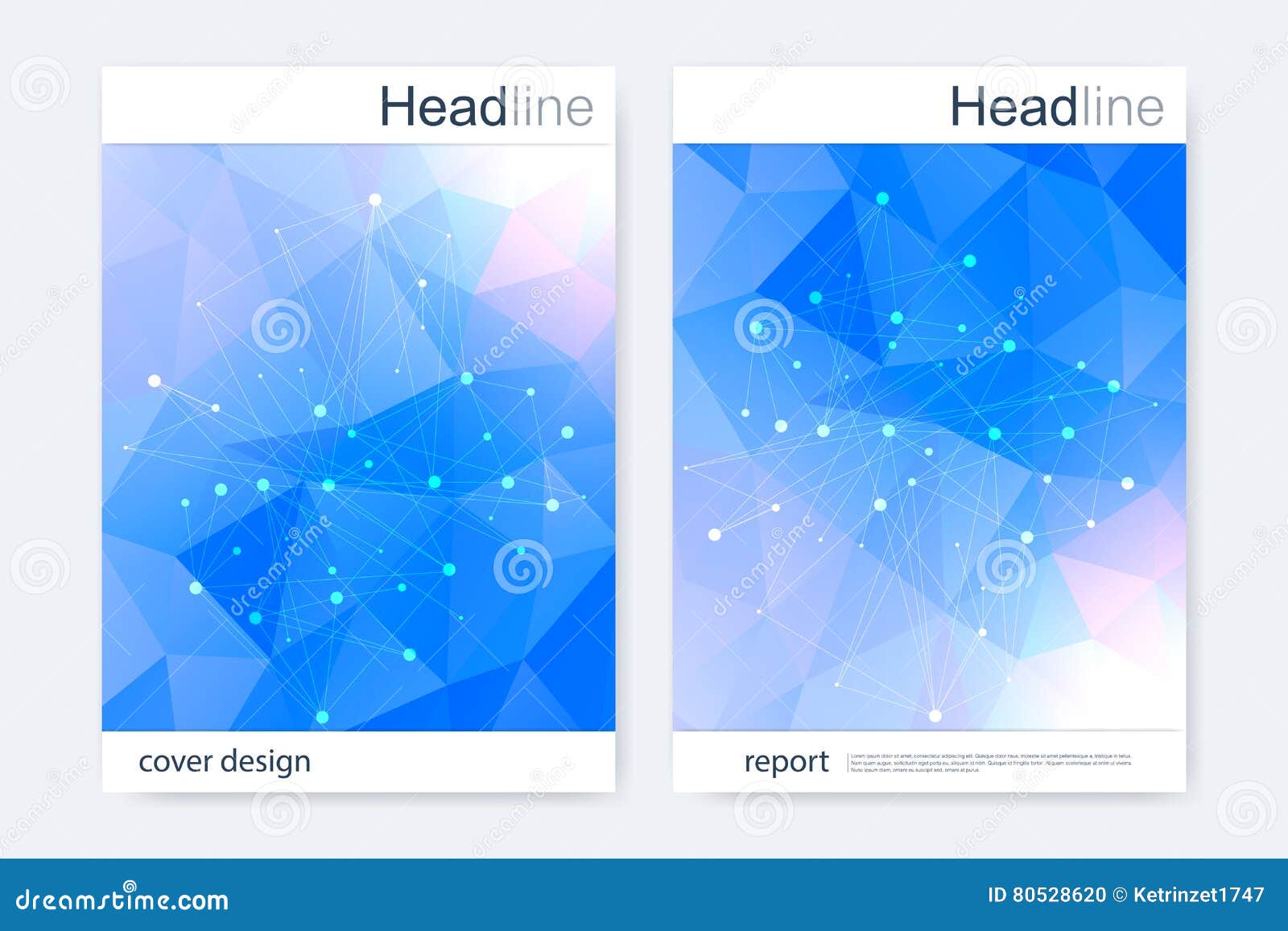Scientific Brochure Design Template. Vector Flyer Layout, Molecular ...