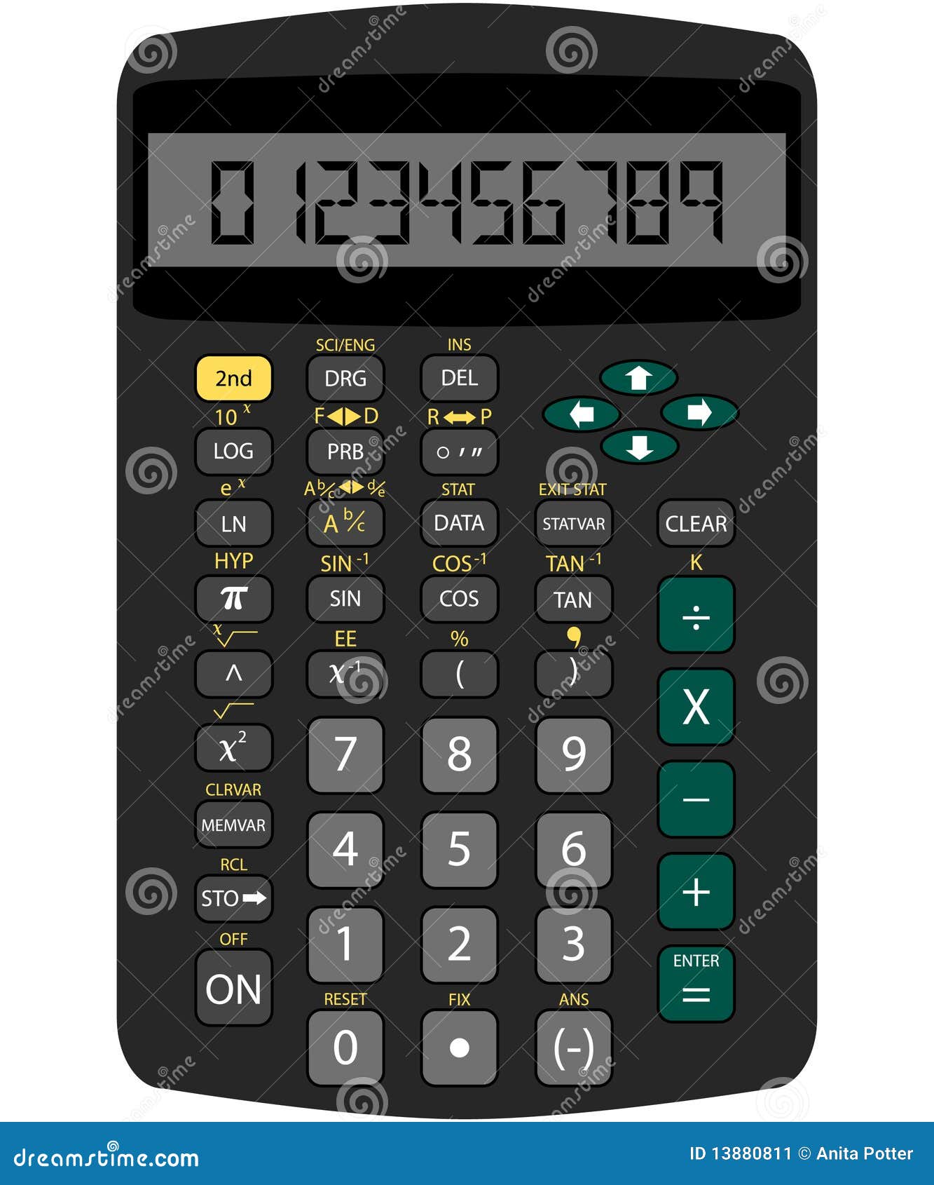 Scientific Calculator stock vector. Illustration of learning - 13880811