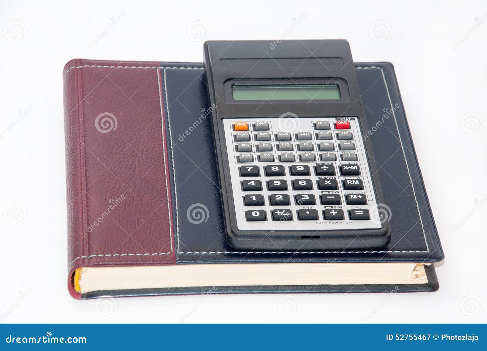 Scientific Calculator on the Business Notebook Stock Image - Image of ...