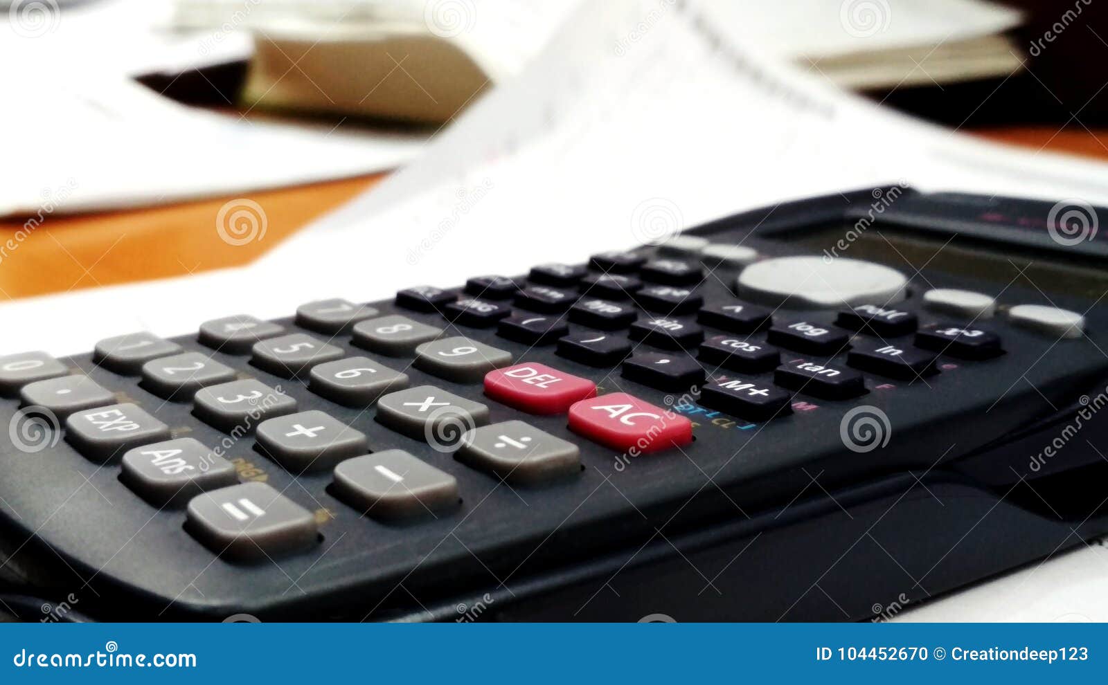 Scientific Calculator in Classroom for Mathamatics Stock Photo - Image ...