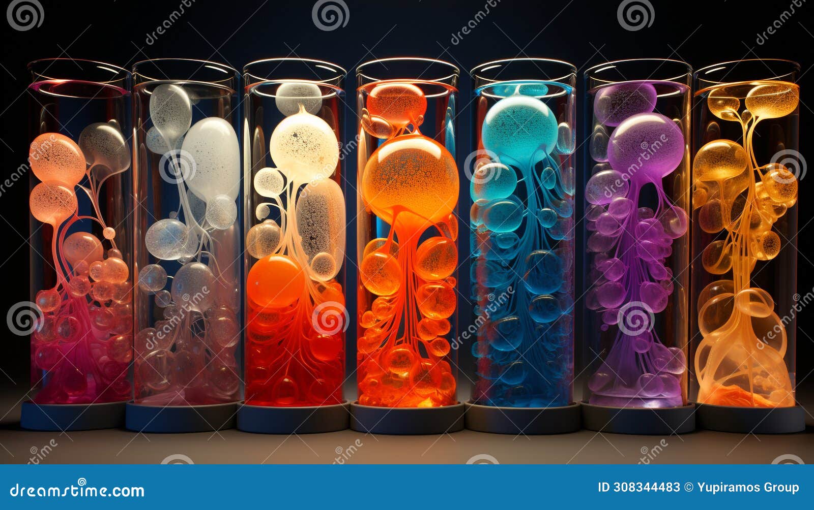 Scientific Celebration Colorful Laboratory Equipment Reflects Multi ...