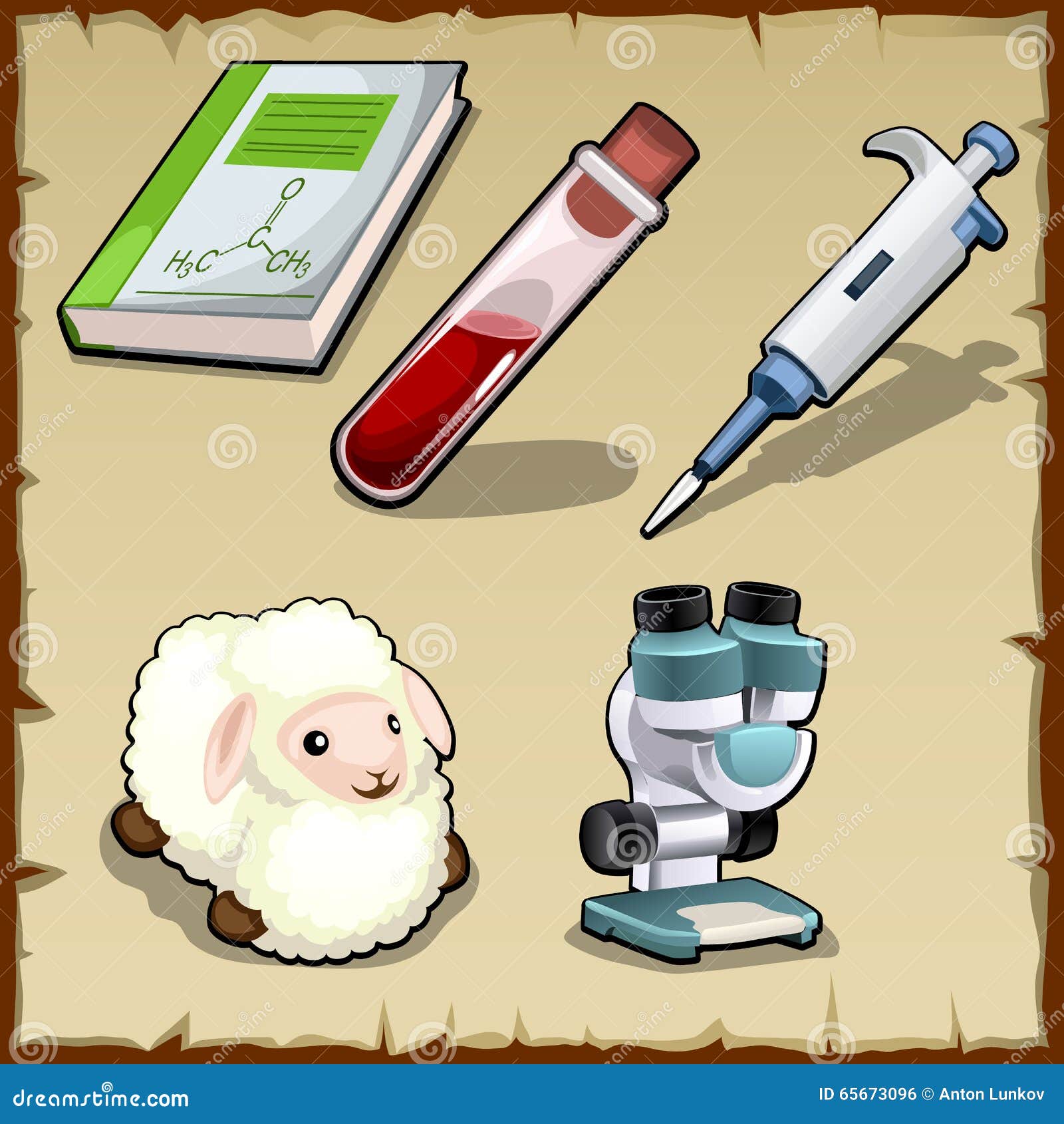 Scientific Chemistry Experiments with Sheep Stock Vector - Illustration ...