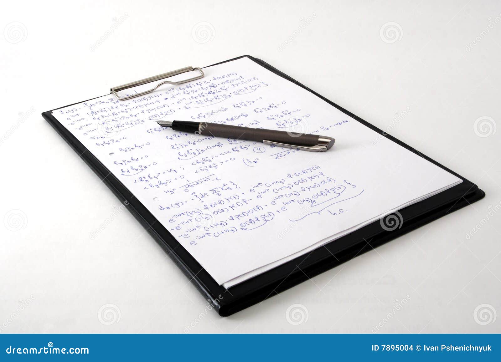 Scientific clipboard stock photo. Image of sign, calculus - 7895004