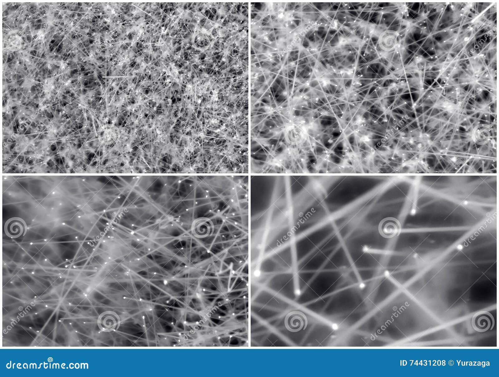 Scientific Collage. Crystal in Electron Microscope Stock Photo - Image ...