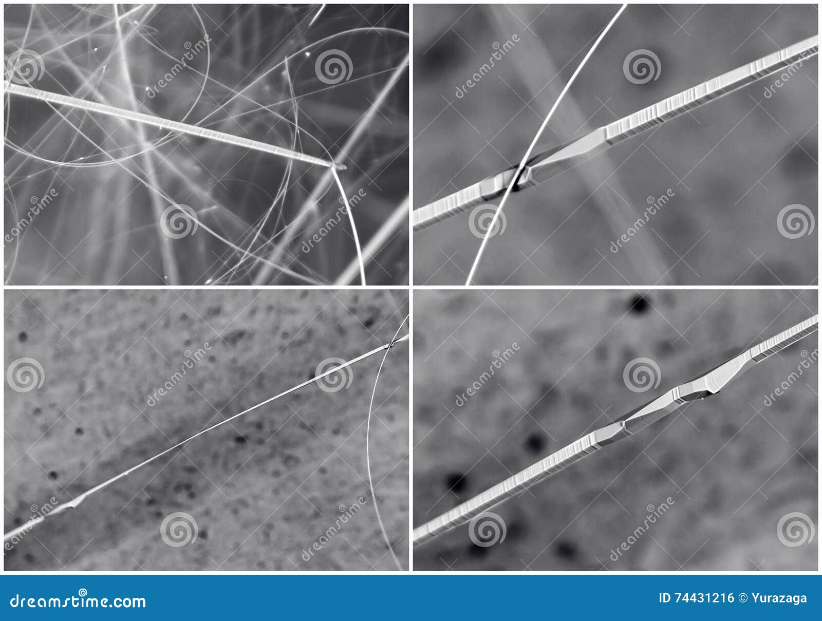 Scientific Collage. Crystal in Electron Microscope Stock Photo - Image ...