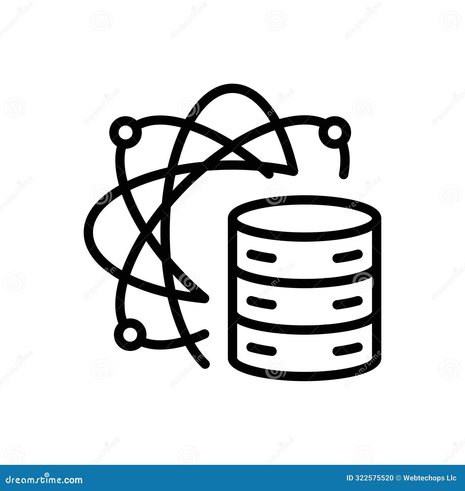 Black Line Icon for Scientific Data, Scientific and Technology Stock ...