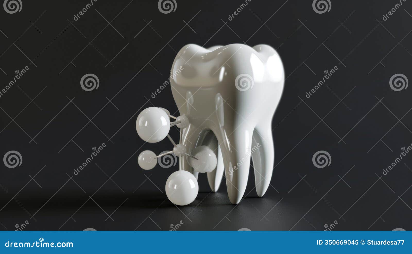 Scientific Dental Anatomy Illustration with Molecular Structure ...