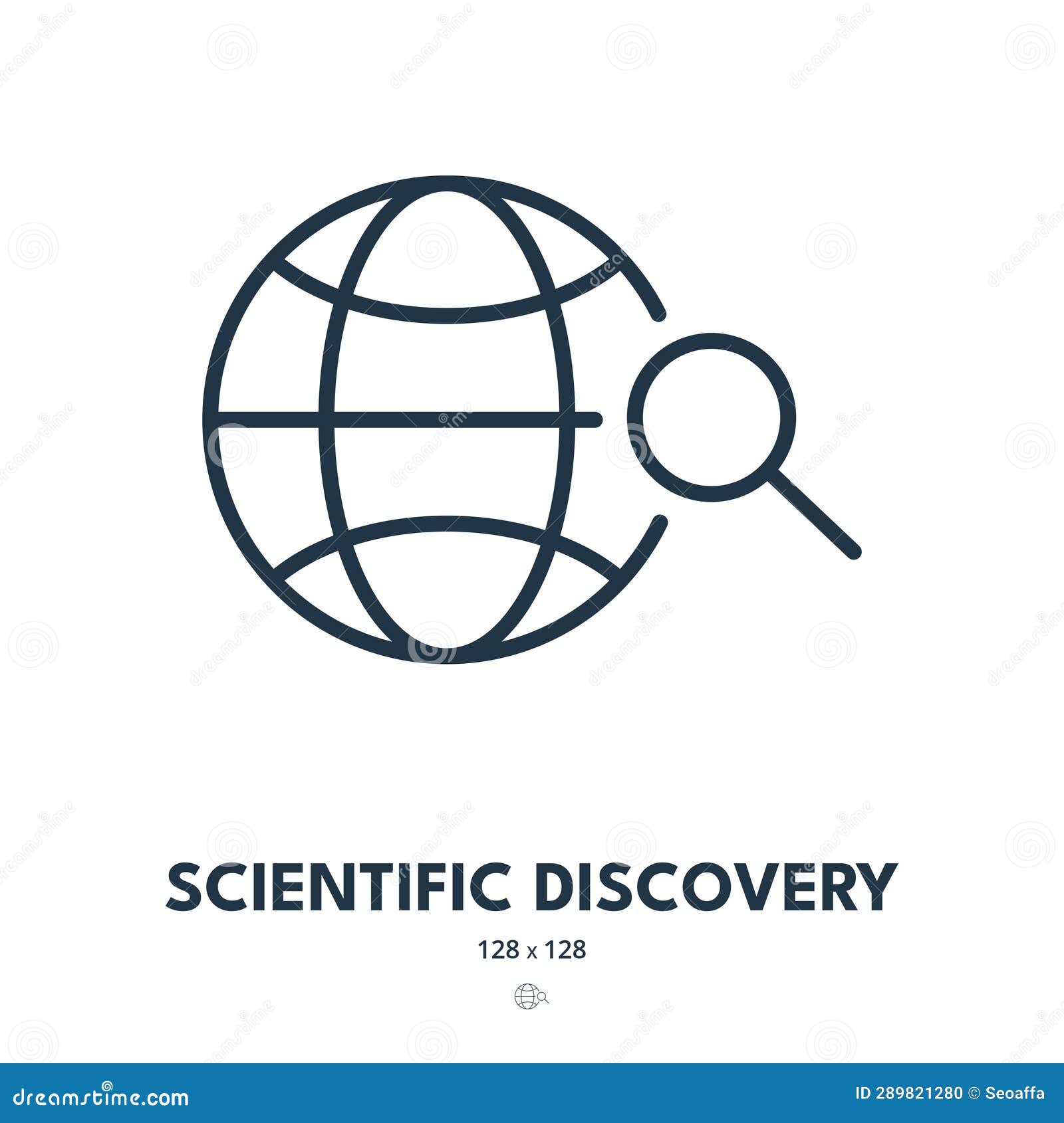 Scientific Discovery Icon. Science, Global, Research. Editable Stroke ...
