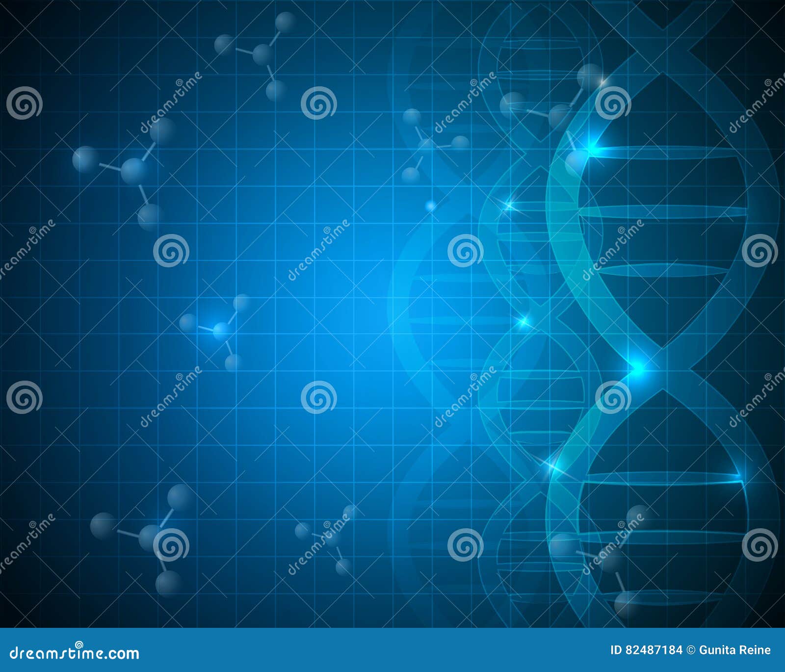 Scientific DNA background stock vector. Illustration of effect - 82487184