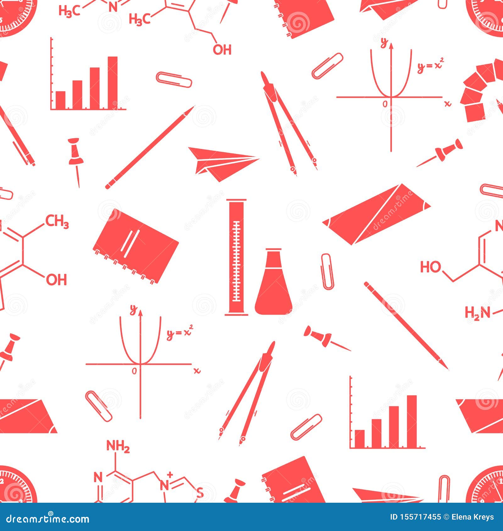 Scientific, Educational Vector Seamless Pattern Stock Vector ...