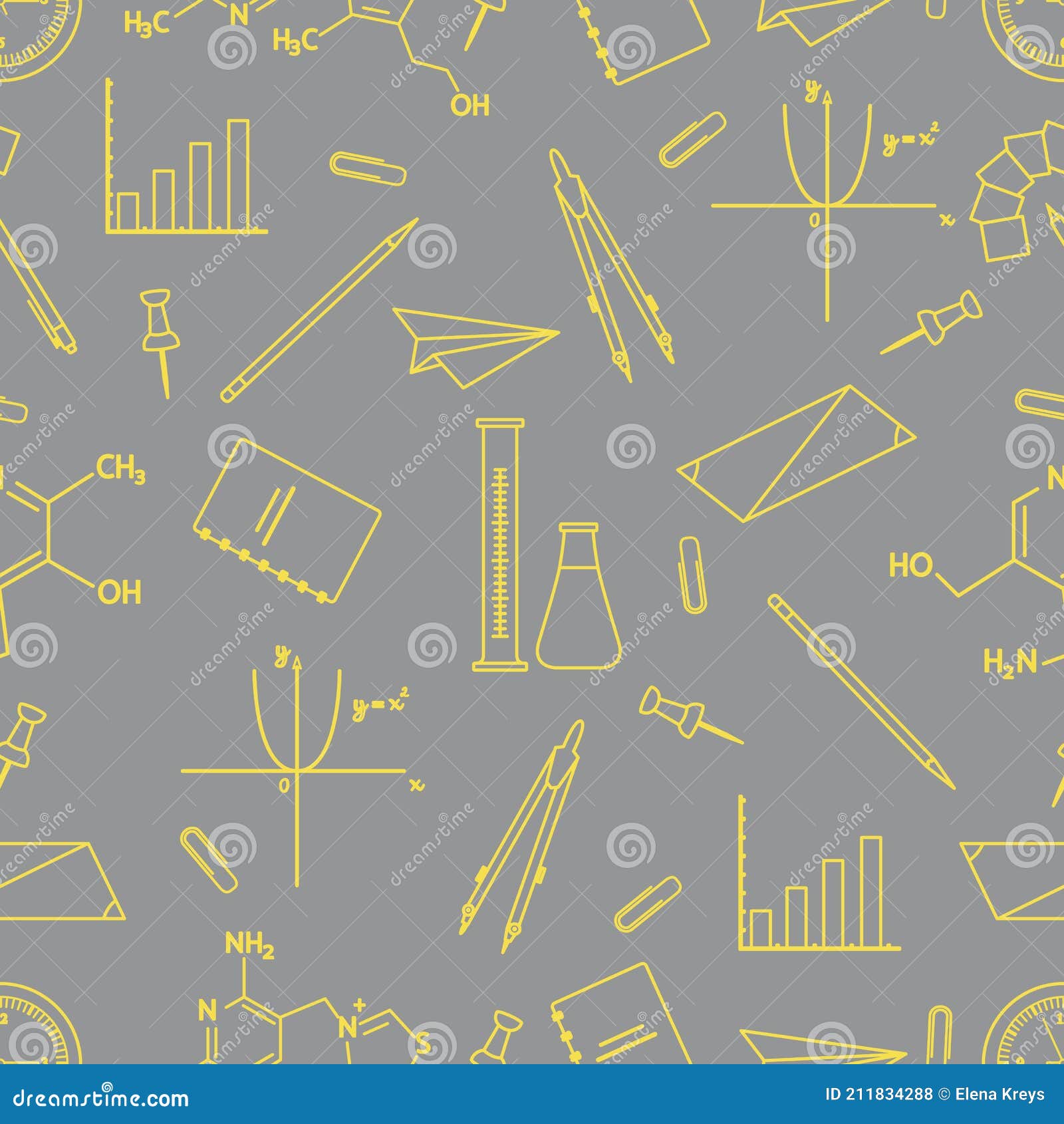 Scientific, Educational Vector Seamless Pattern Stock Vector ...