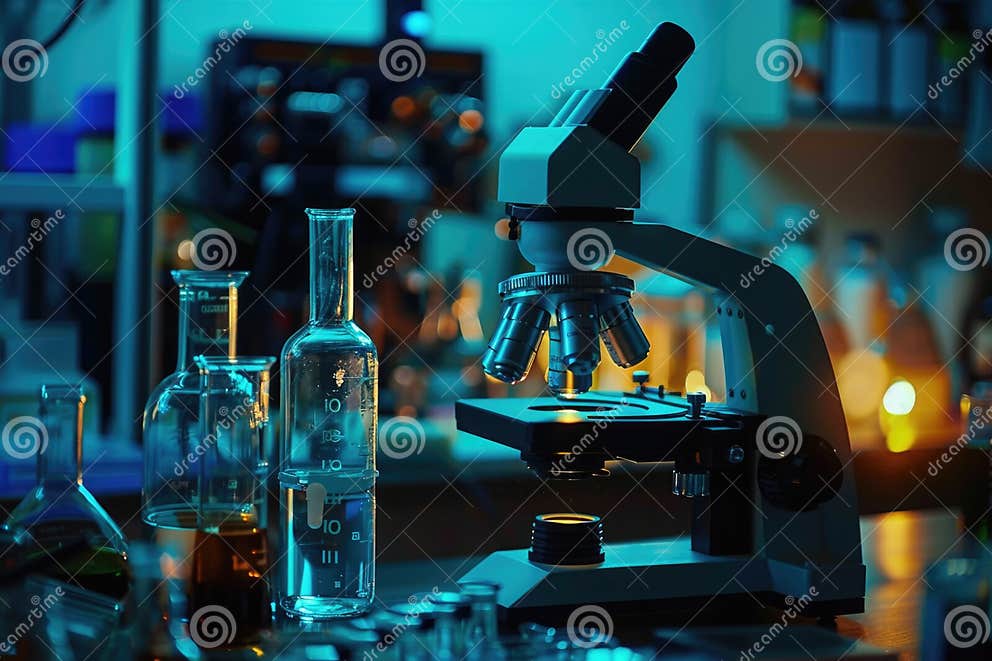 Scientific Equipment on a Laboratory Table, Suitable for Educational and Research Projects Stock ...