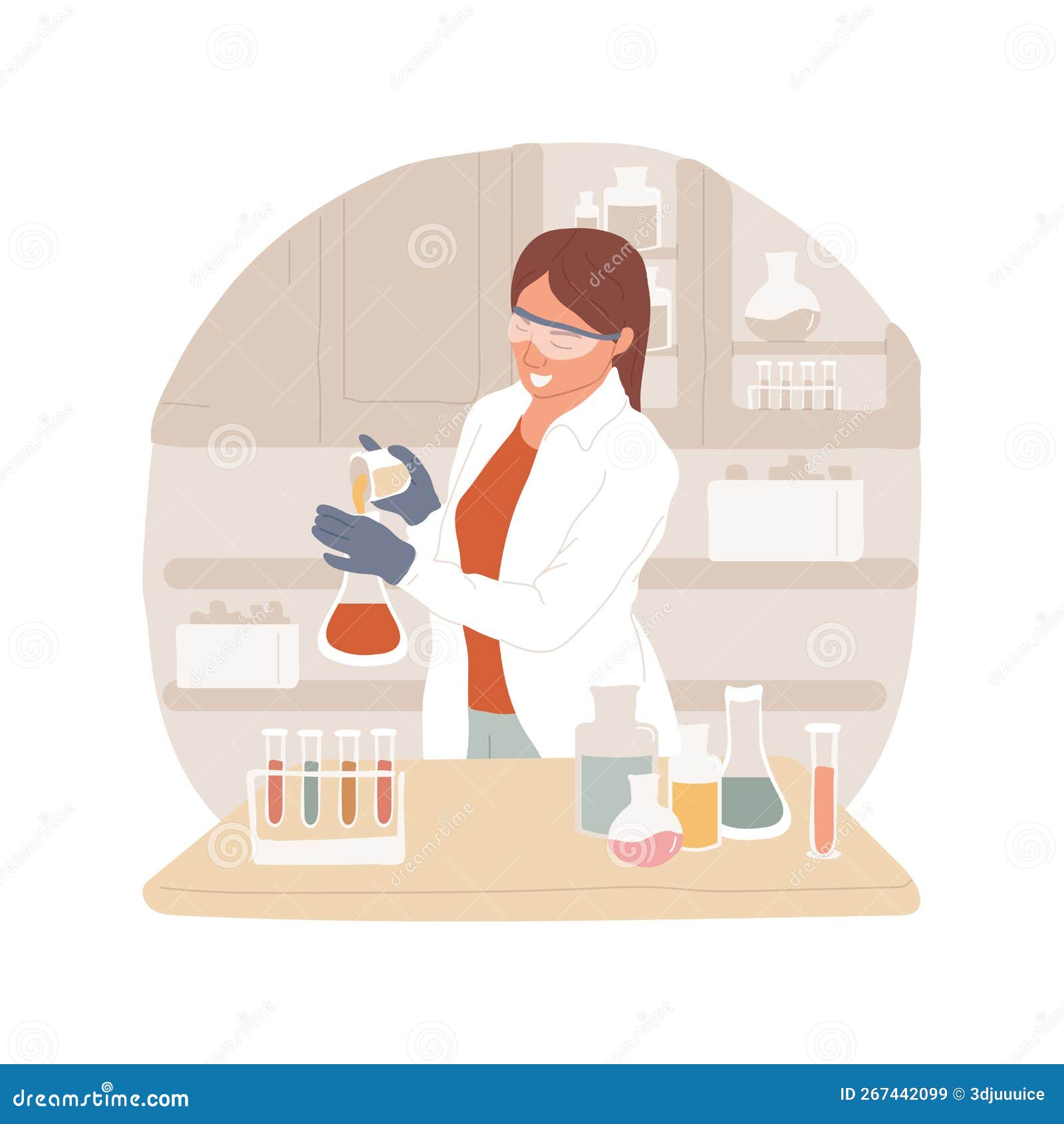 Scientific Experiment Isolated Cartoon Vector Illustration. Stock ...