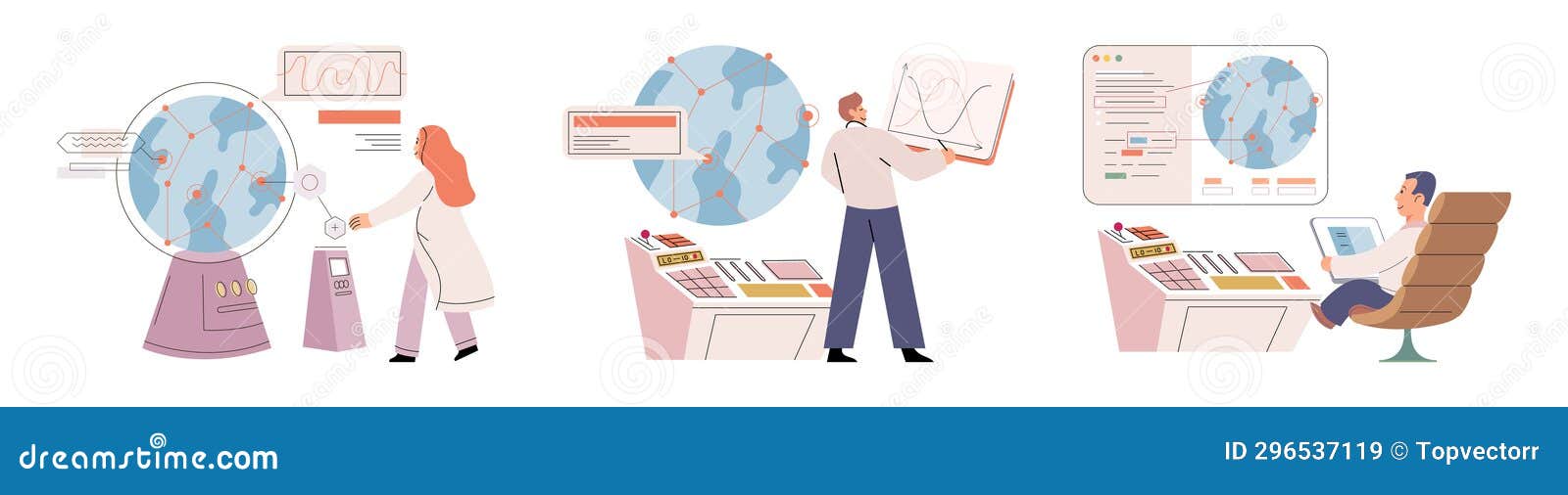 Scientific Experiment. Scientists Examine and Investigate Various ...